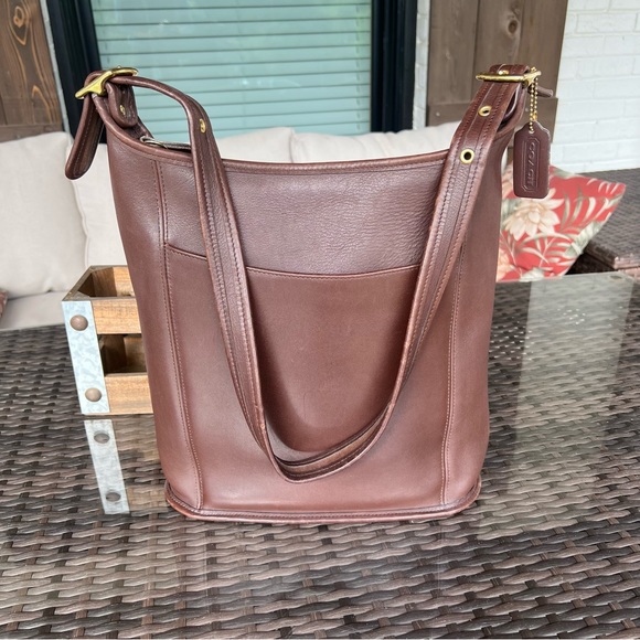Coach | Bags | Vintage Coach 960 Slim Duffle Sac In Mahogany Brown ...
